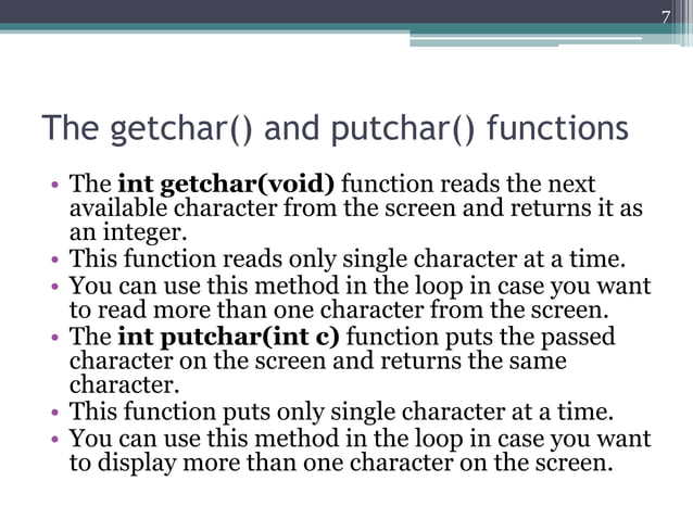COM1407: Input/ Output Functions | PPT