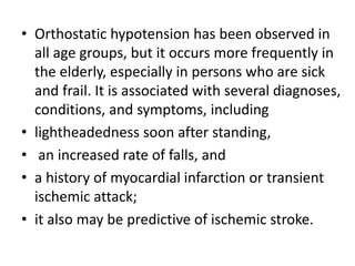 L 10.approach to orthostatic hypotension and shock | PPTX