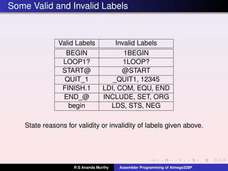 L10 assembly-language-programming-of-atmega328 p | PDF
