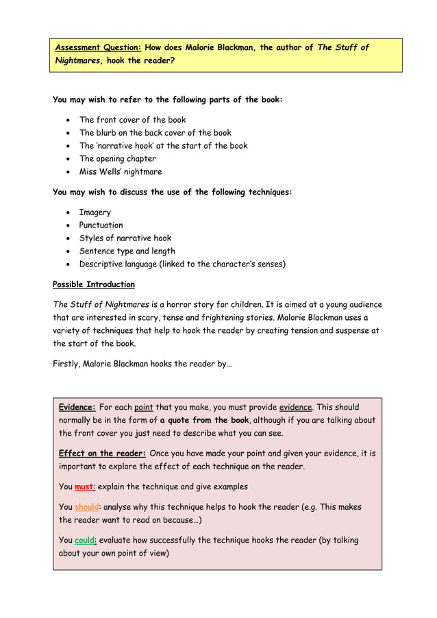 L10 assessment prompt sheet | PDF