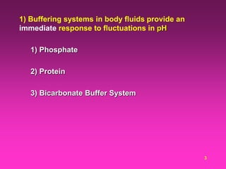 L10- Buffer systems.ppt | Lung and Respiratory Health | Diseases and Conditions