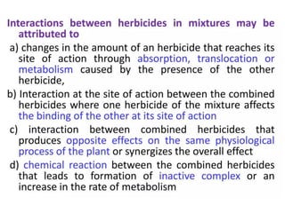 L10 - Herbicide Mixture and Utility in Agriculture, Herbicide ...
