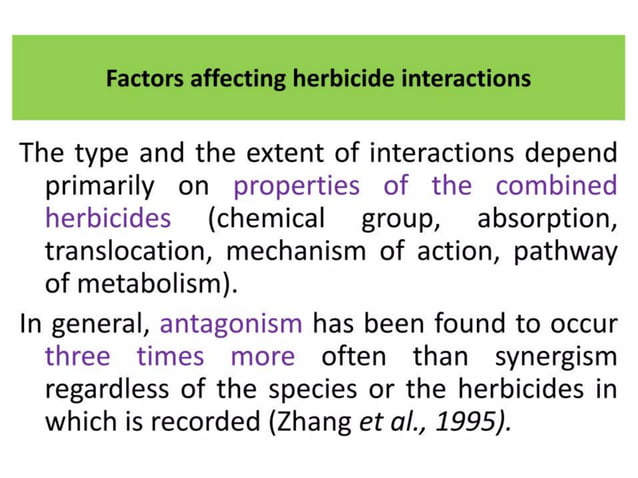 L10 - Herbicide Mixture and Utility in Agriculture, Herbicide ...