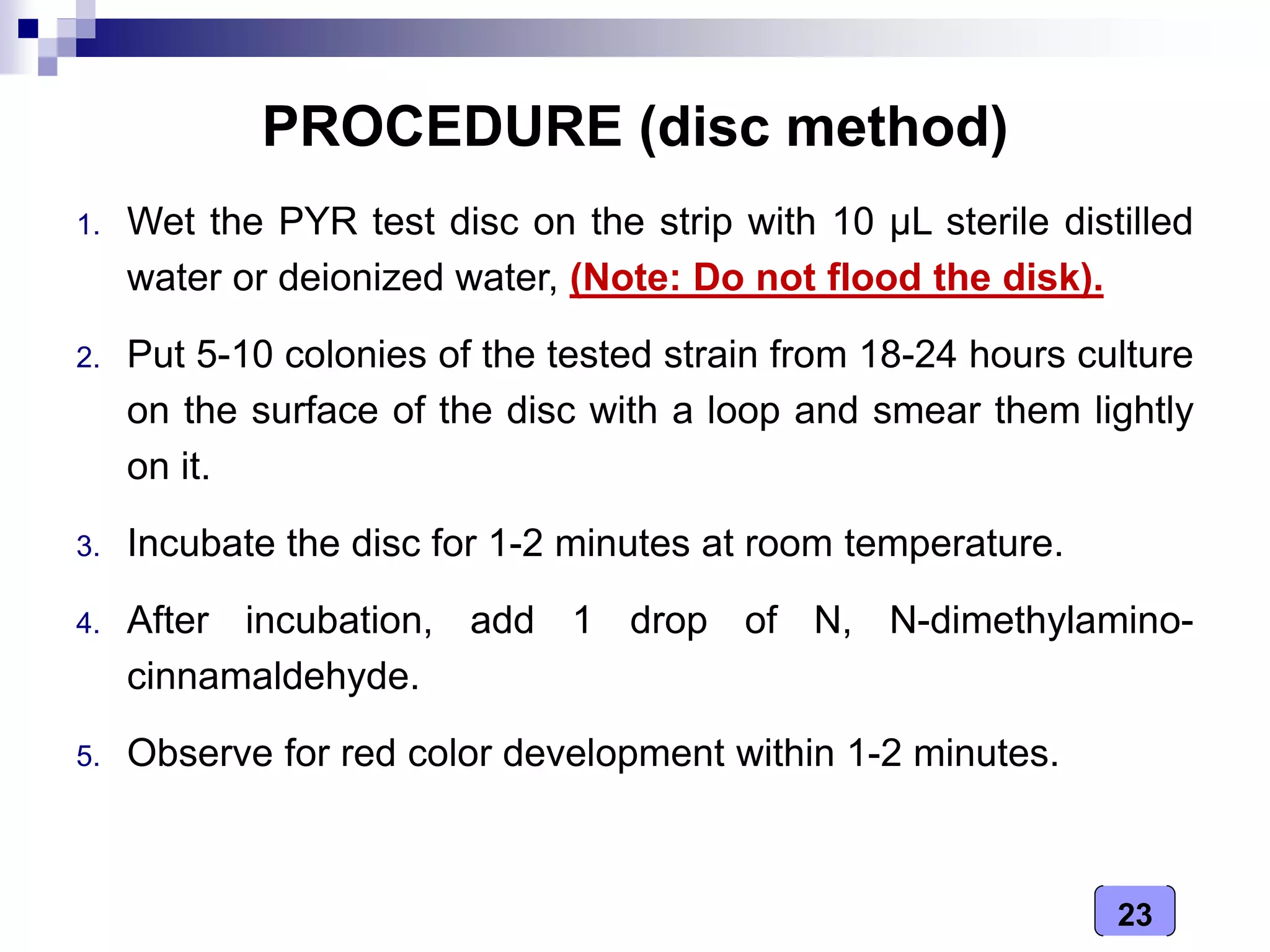 Medical Microbiology Laboratory (biochemical tests - i) | PDF