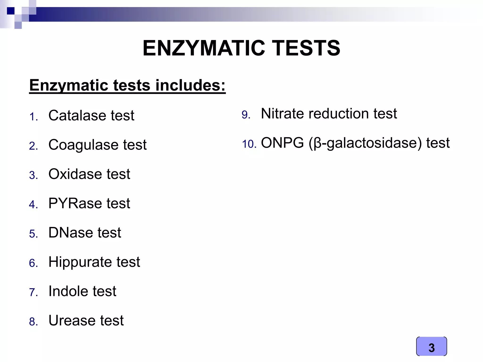 Medical Microbiology Laboratory (biochemical tests - i) | PDF