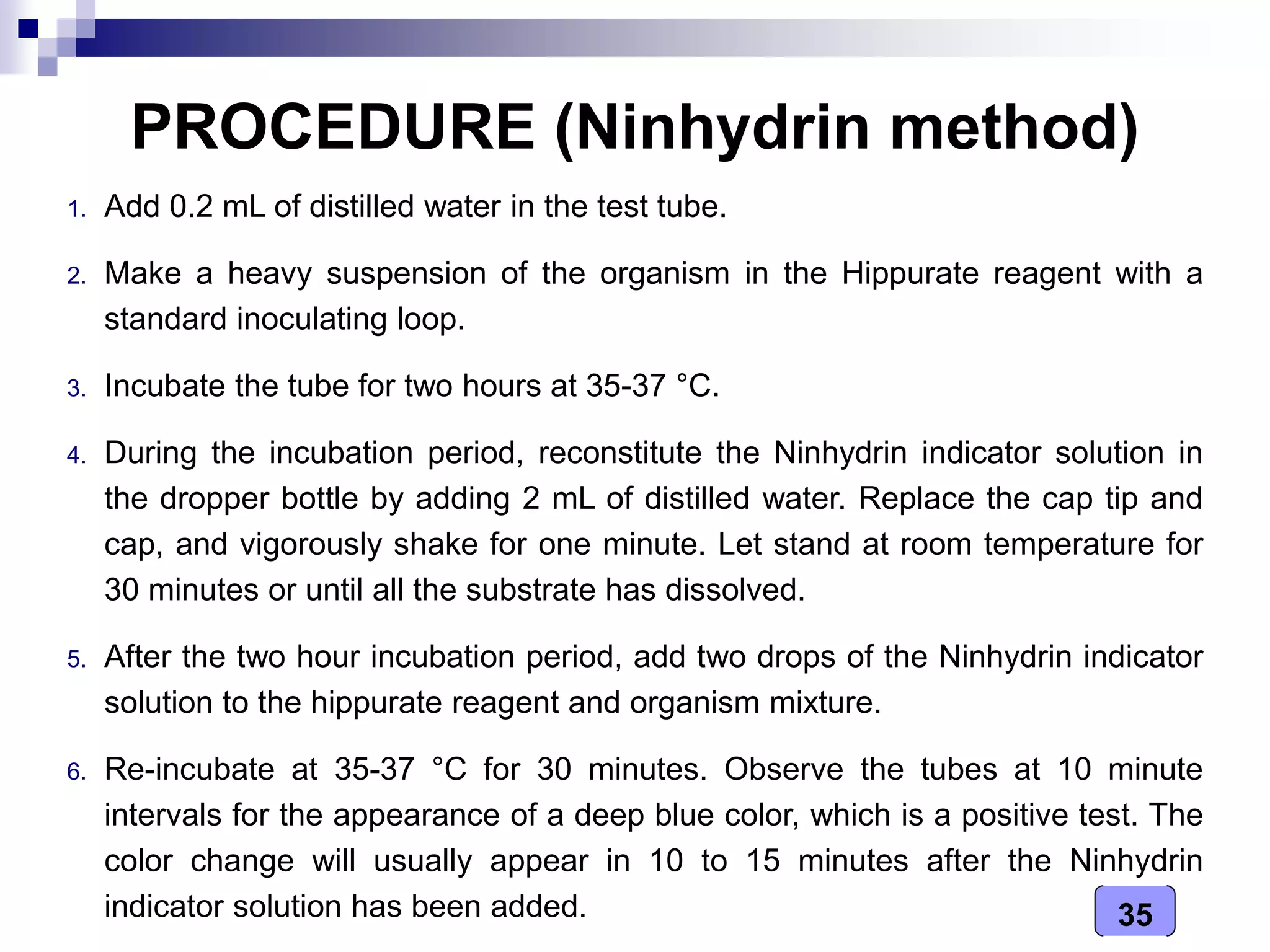 Medical Microbiology Laboratory (biochemical tests - i) | PDF