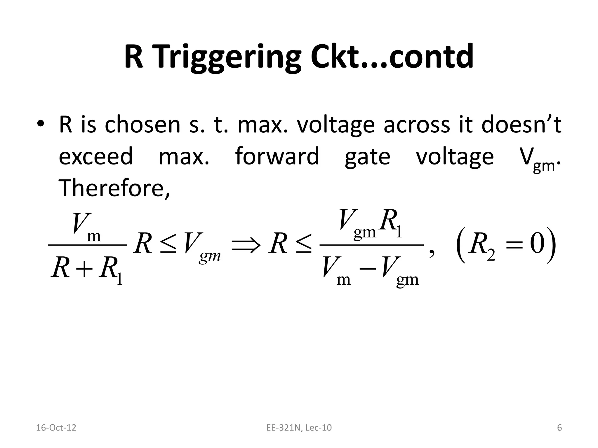 L10 res triggering circuit | PPT | Free Download