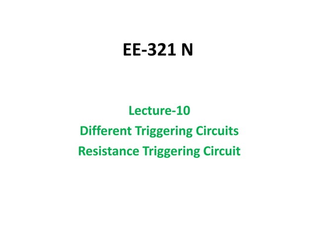 L10 res triggering circuit | PPT | Free Download
