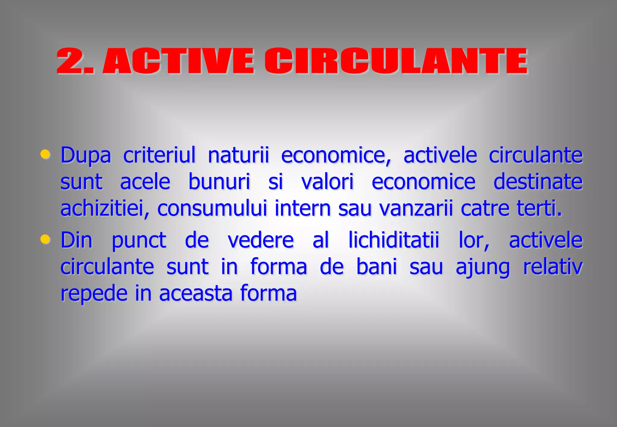 Structuri patrimoniale de activ | PPT