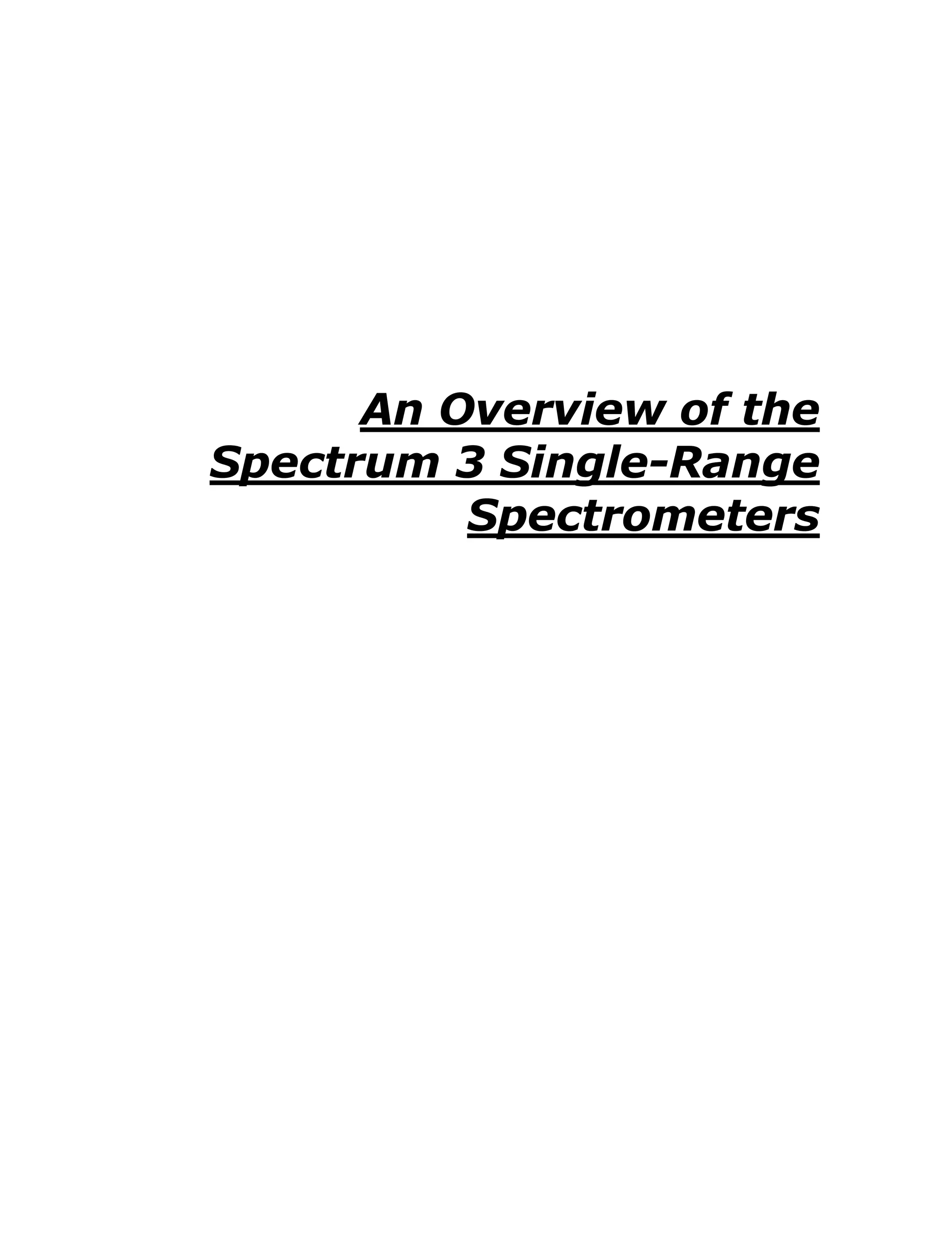 L1050110 spectrum 3 single-range user's guide en-us | PDF