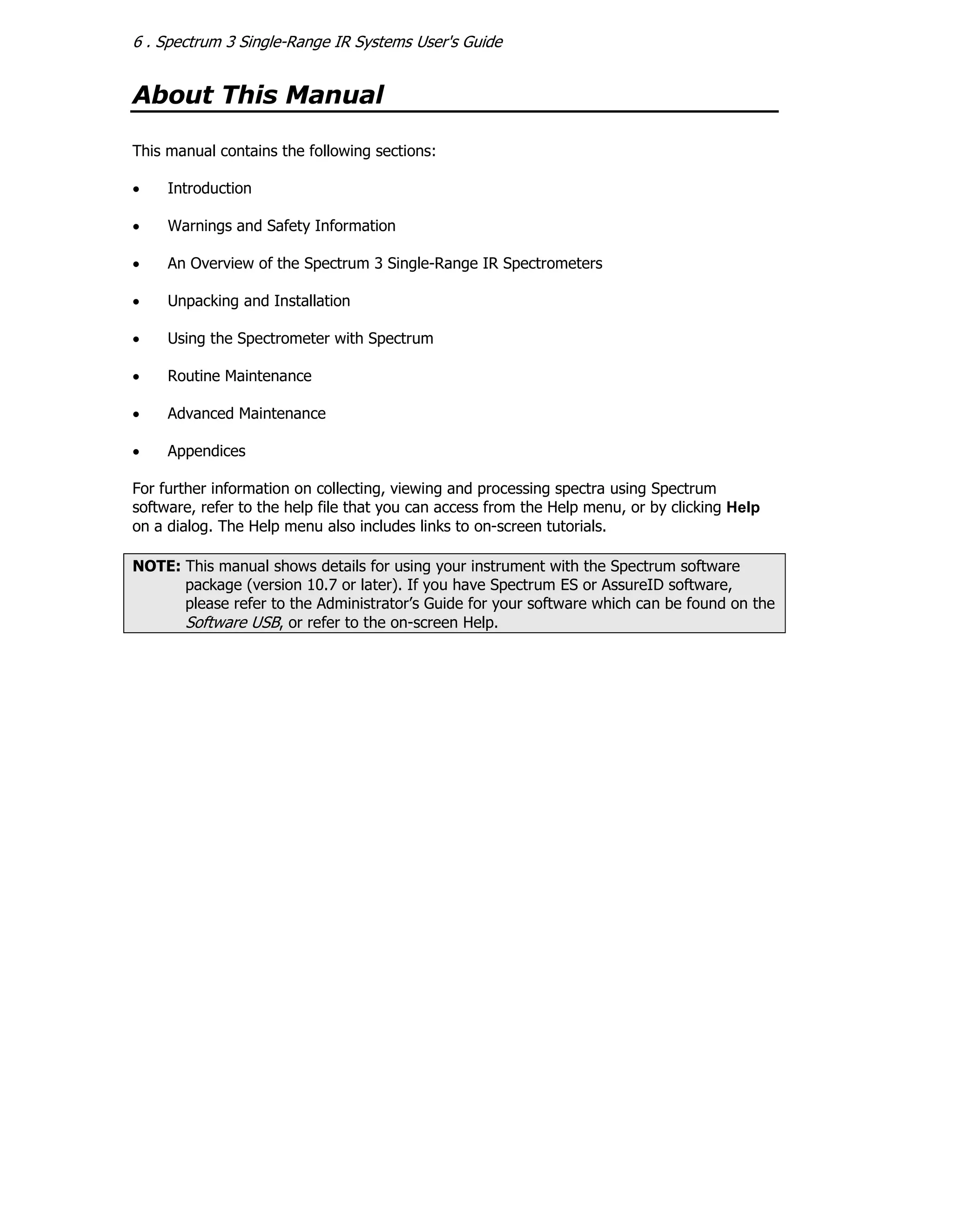 L1050110 spectrum 3 single-range user's guide en-us | PDF