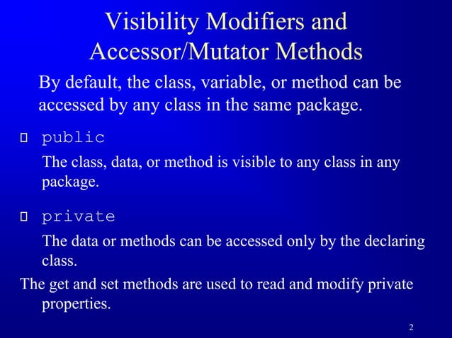 access modifier | PPT