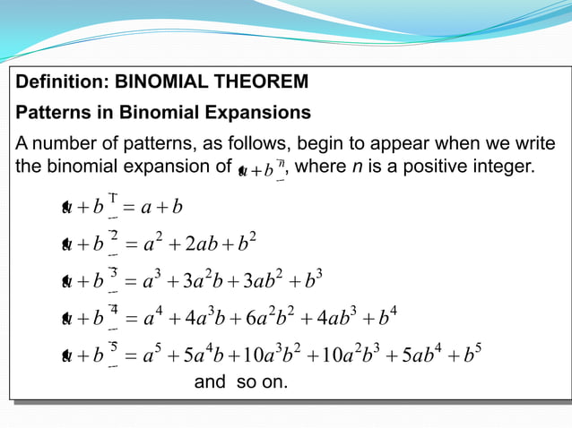 L10 binomial theorem | PPT