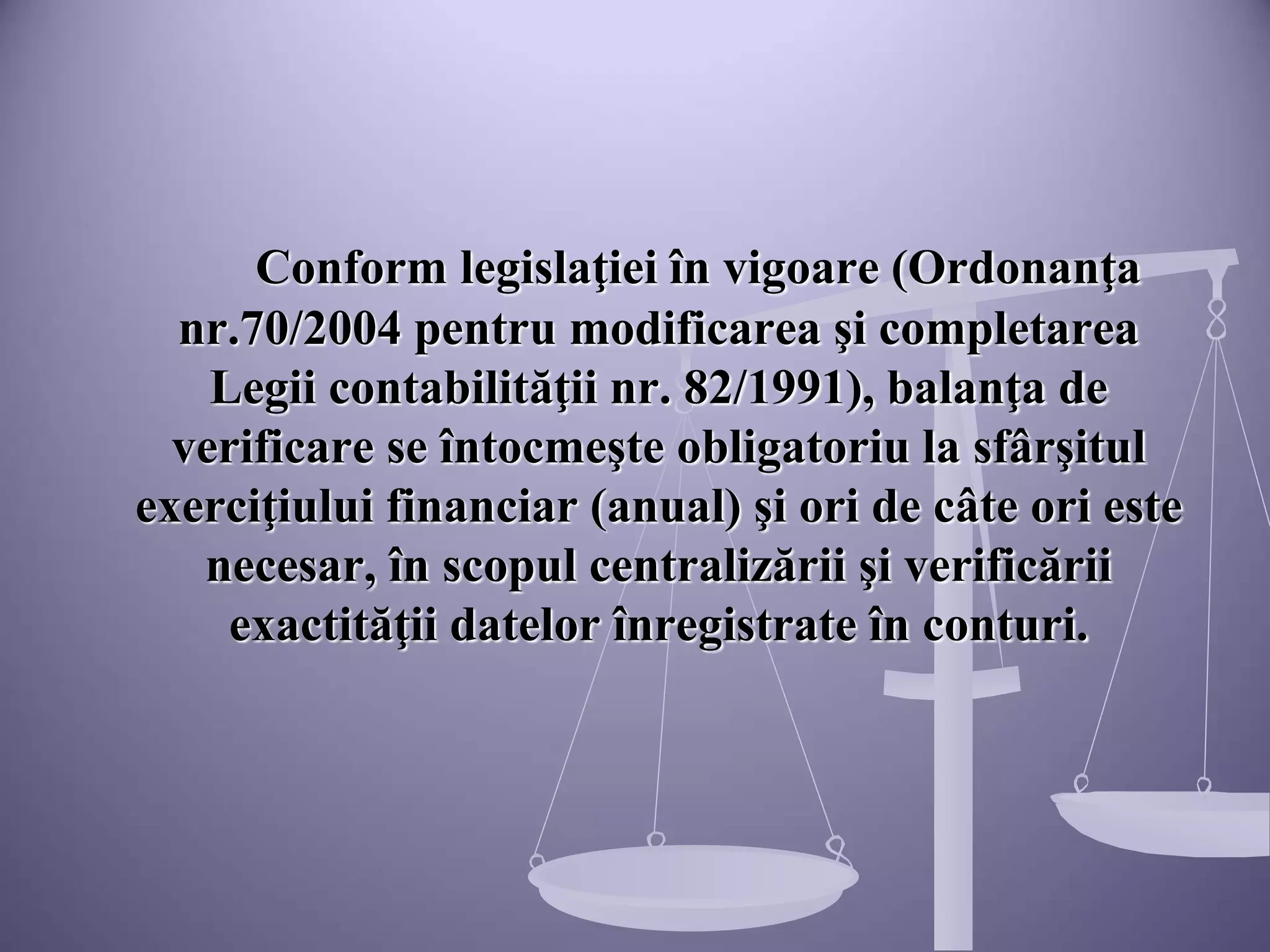 Balanta de verificare - etapele intocmirii balantei | PPT
