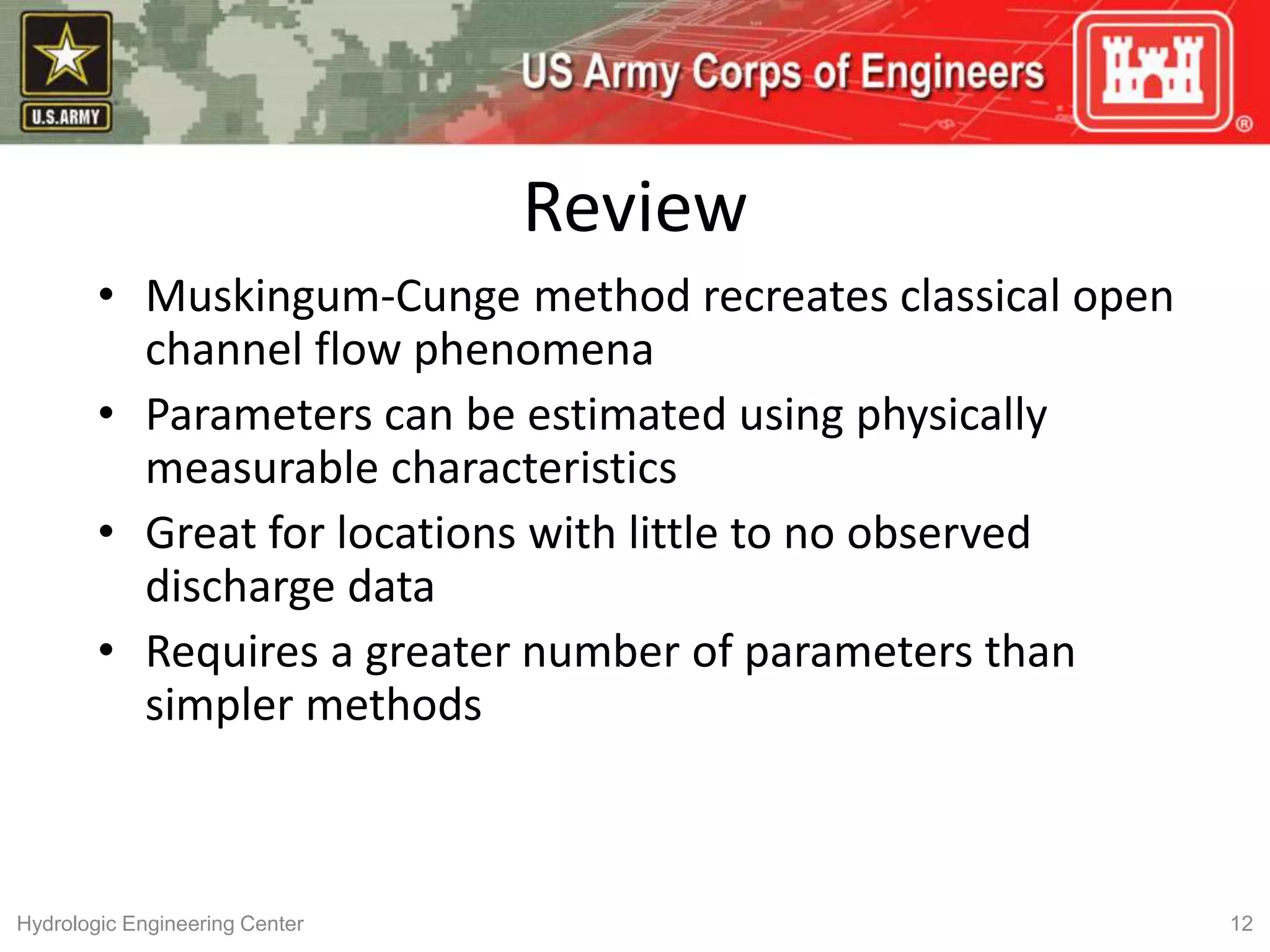 L 10 d muskingum cunge routing method | PPTX