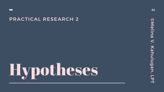 Hypotheses | PPTX