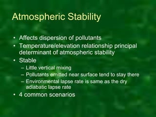 L10 Inversions in atmospheric stability, conditions | PPTX