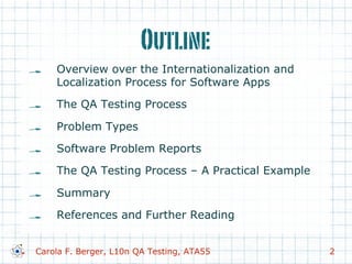 Software Localization (L10N) Quality Assurance from the Tester's ...