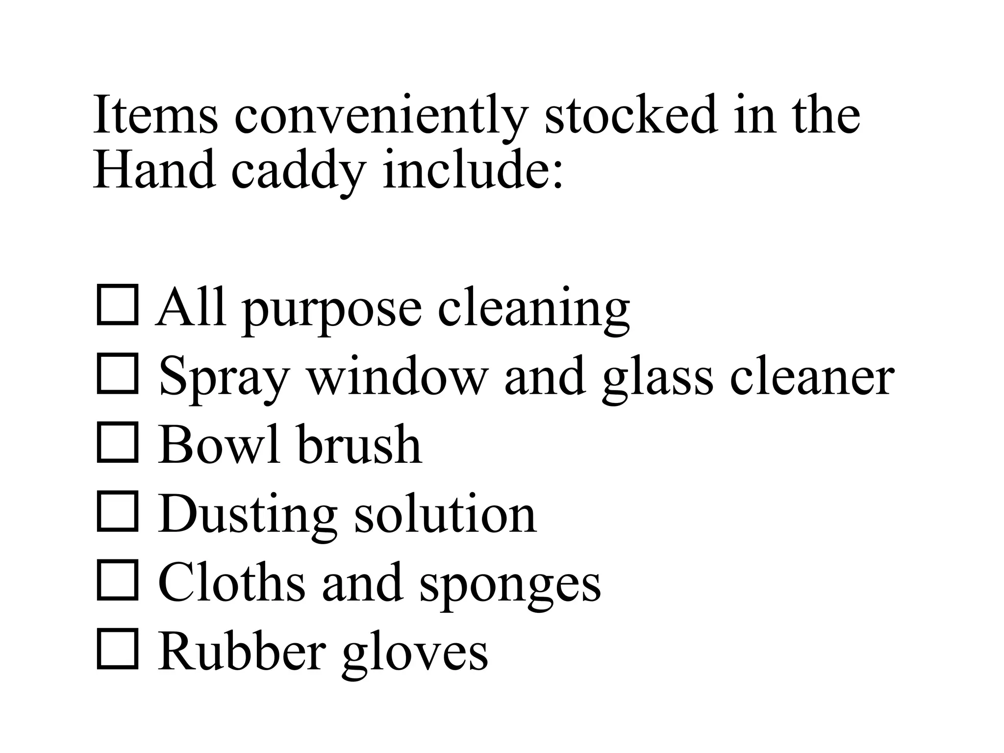 Housekeeping : setting trolley or cart .ppt