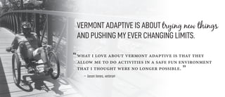 Vermont Adaptive Annual Appeal Booklet | PPT