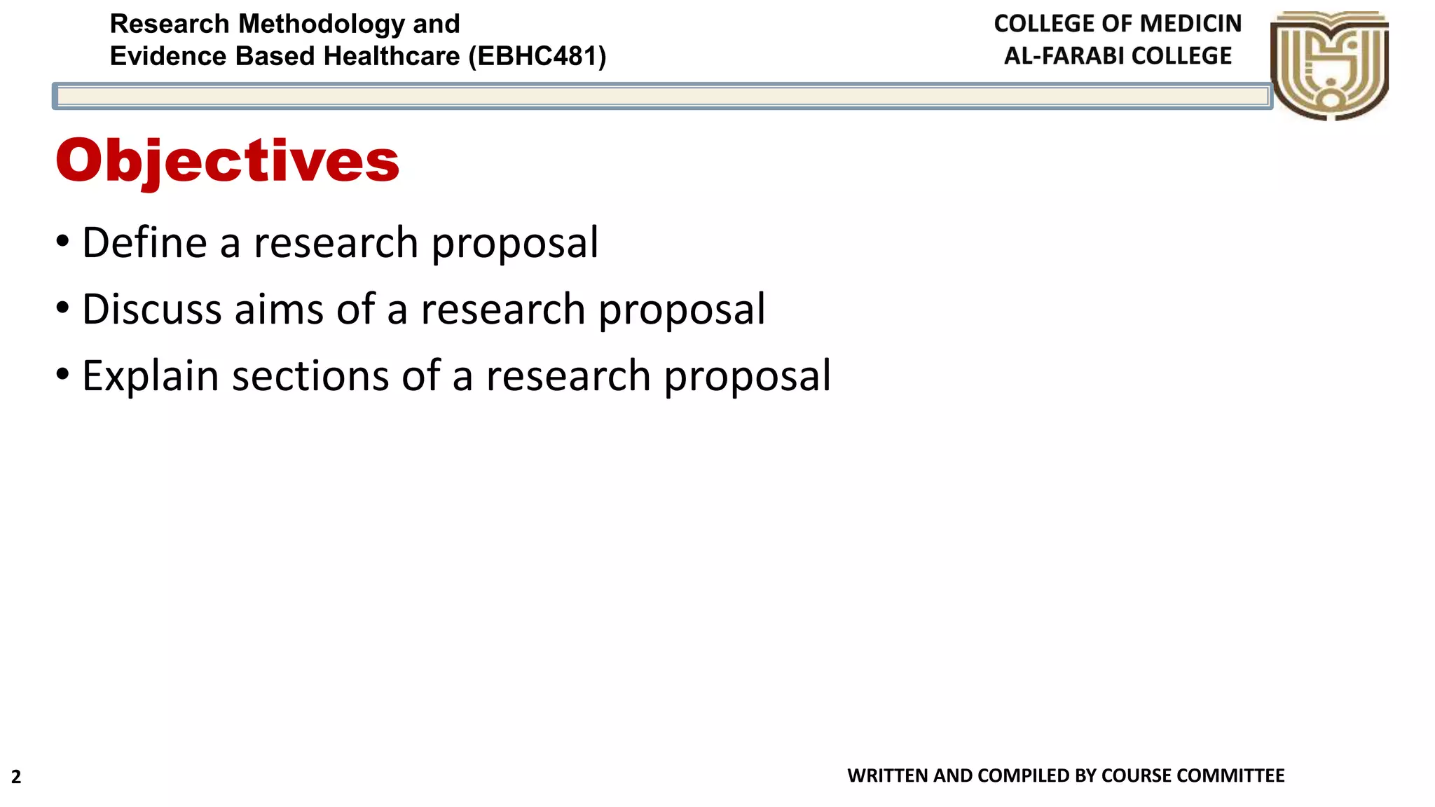 writing a proposal - Main steps and components of research proposals | PPTX
