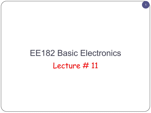 L11+basic electronics | PPT