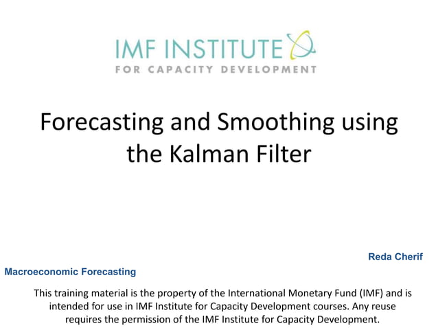 L11 - Forecasting and Smoothing using the Kalman Filter.pptx