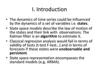 L11 - Forecasting and Smoothing using the Kalman Filter.pptx | Free ...