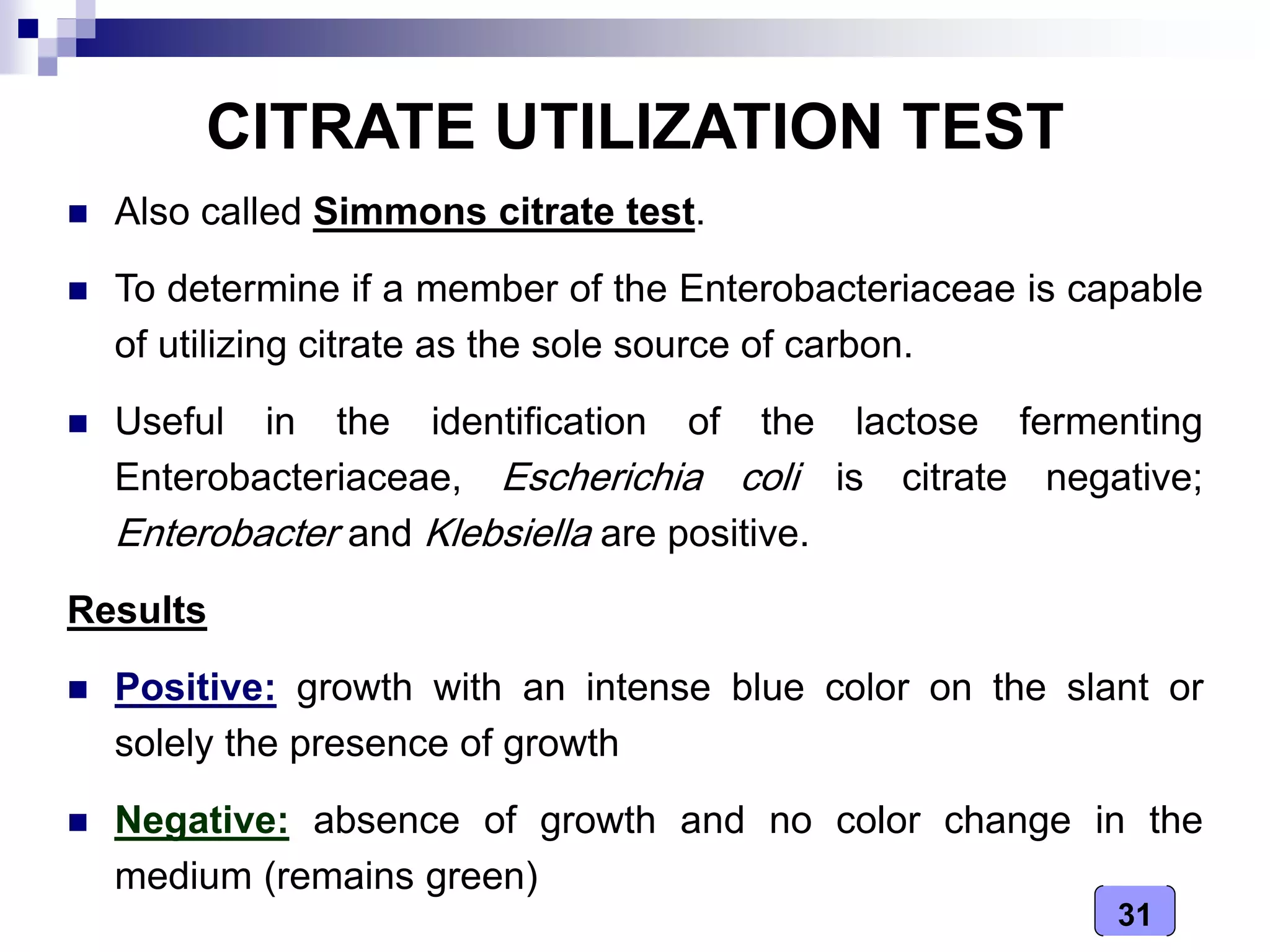 Medical Microbiology Laboratory (biochemical tests - ii) | PDF ...