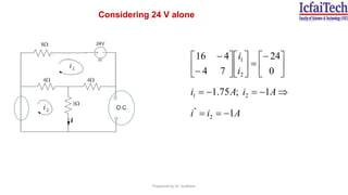 Superposition Theorem USEFUL FOR SOLVING LINEAR BILATERAL CIRCUITS | PPTX