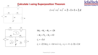 Superposition Theorem USEFUL FOR SOLVING LINEAR BILATERAL CIRCUITS | PPTX