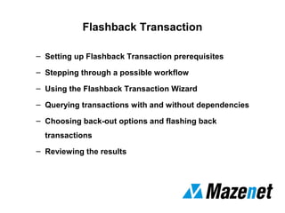 Oracle-L11 using Oracle flashback technology-Mazenet solution | PPT