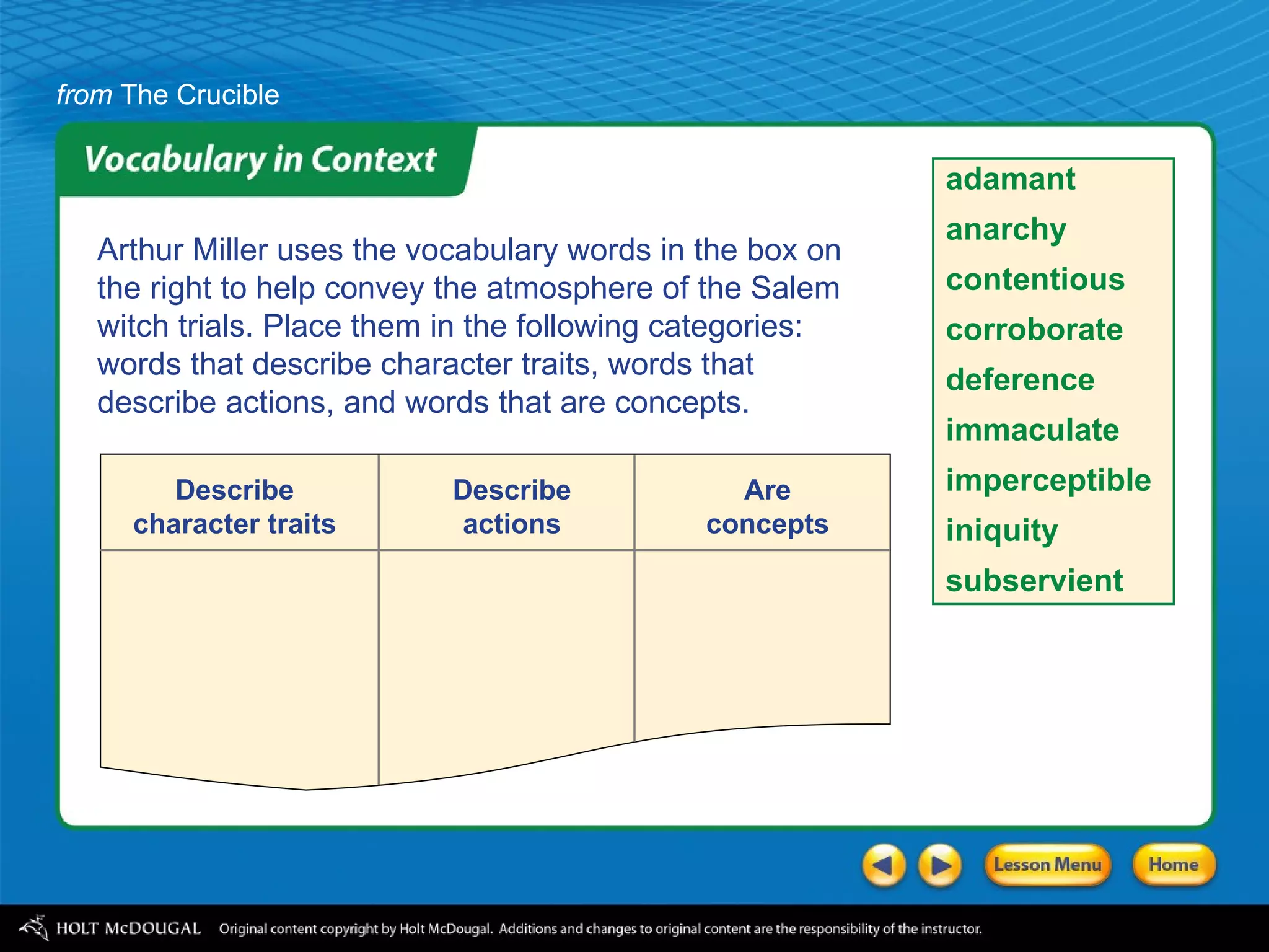 L110110ppt the crucible | PPT