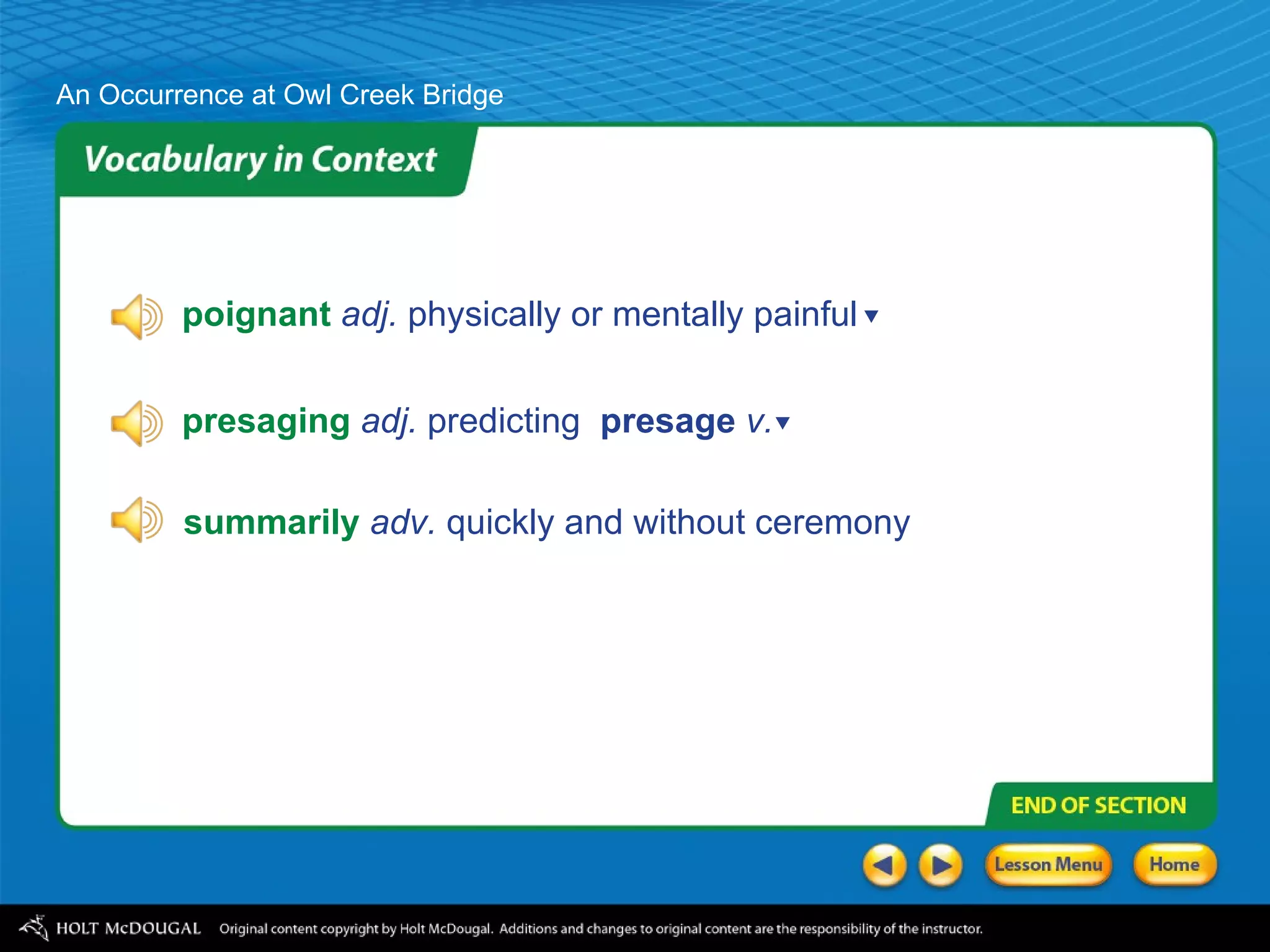 An Occurrence at Owl Creek Bridge | PPT