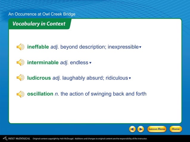 An Occurrence at Owl Creek Bridge | PPT