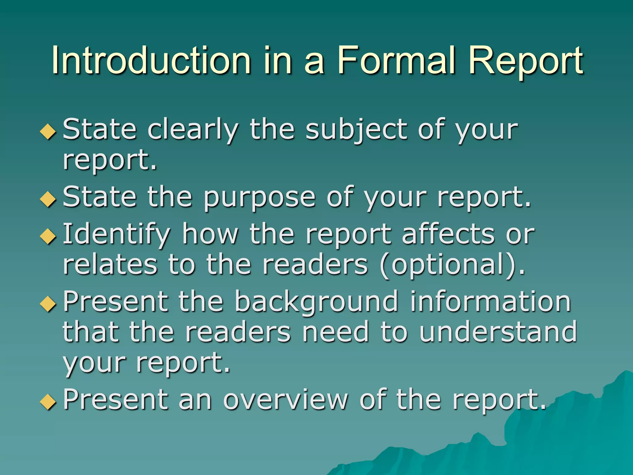 Types of Formal Reports | PPT