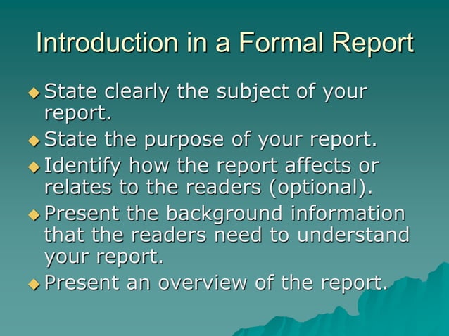 Types of Formal Reports | PPT