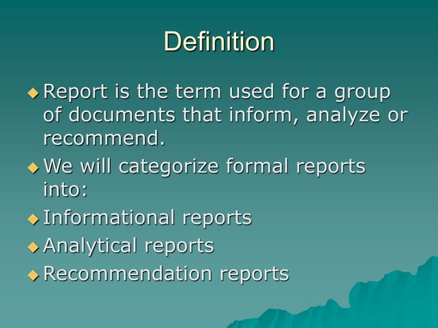 Types of Formal Reports | PPT