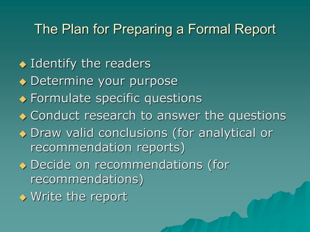 Types of Formal Reports | PPT
