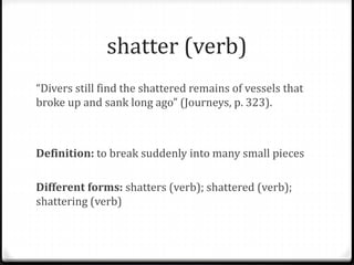 L11 5th grade-journeys vocab | PPTX | Sailing | Sports