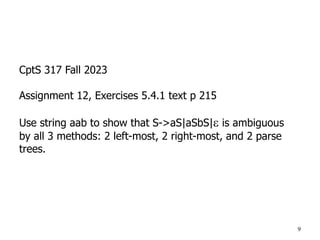 L11 context-free grammers 2.pptx parse tree | PPTX