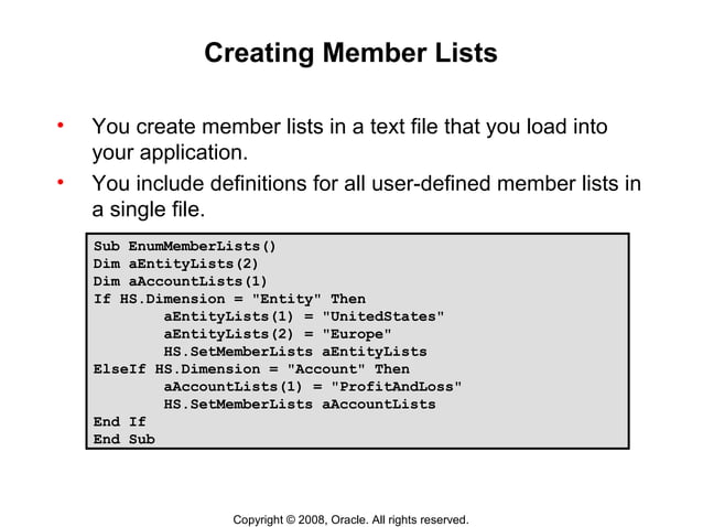 L11 creating member lists | PPT