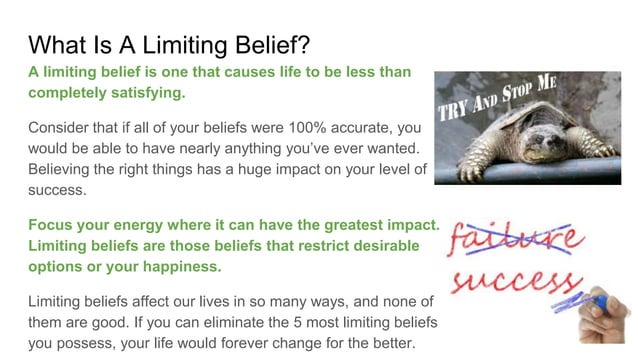 How Limiting Beliefs Affect Your Life | PPTX | Healthy Living