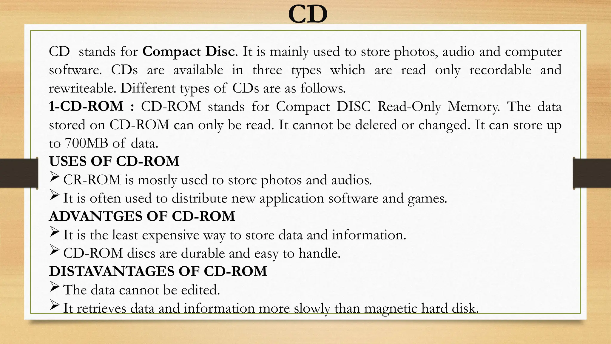 Secondary Storage -magnetic tape optical disk | PPTX