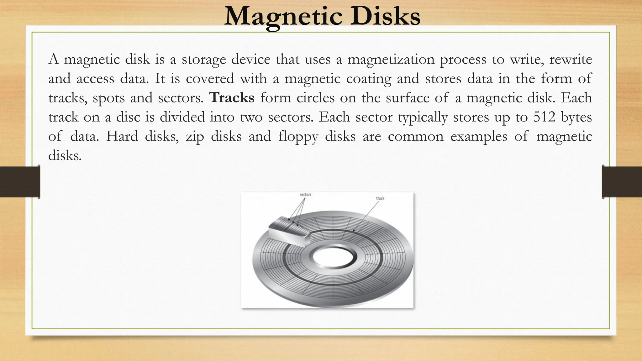 Secondary Storage -magnetic tape optical disk | PPTX