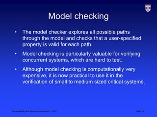 CS5032 L11 validation and reliability testing 2013 | PPTX