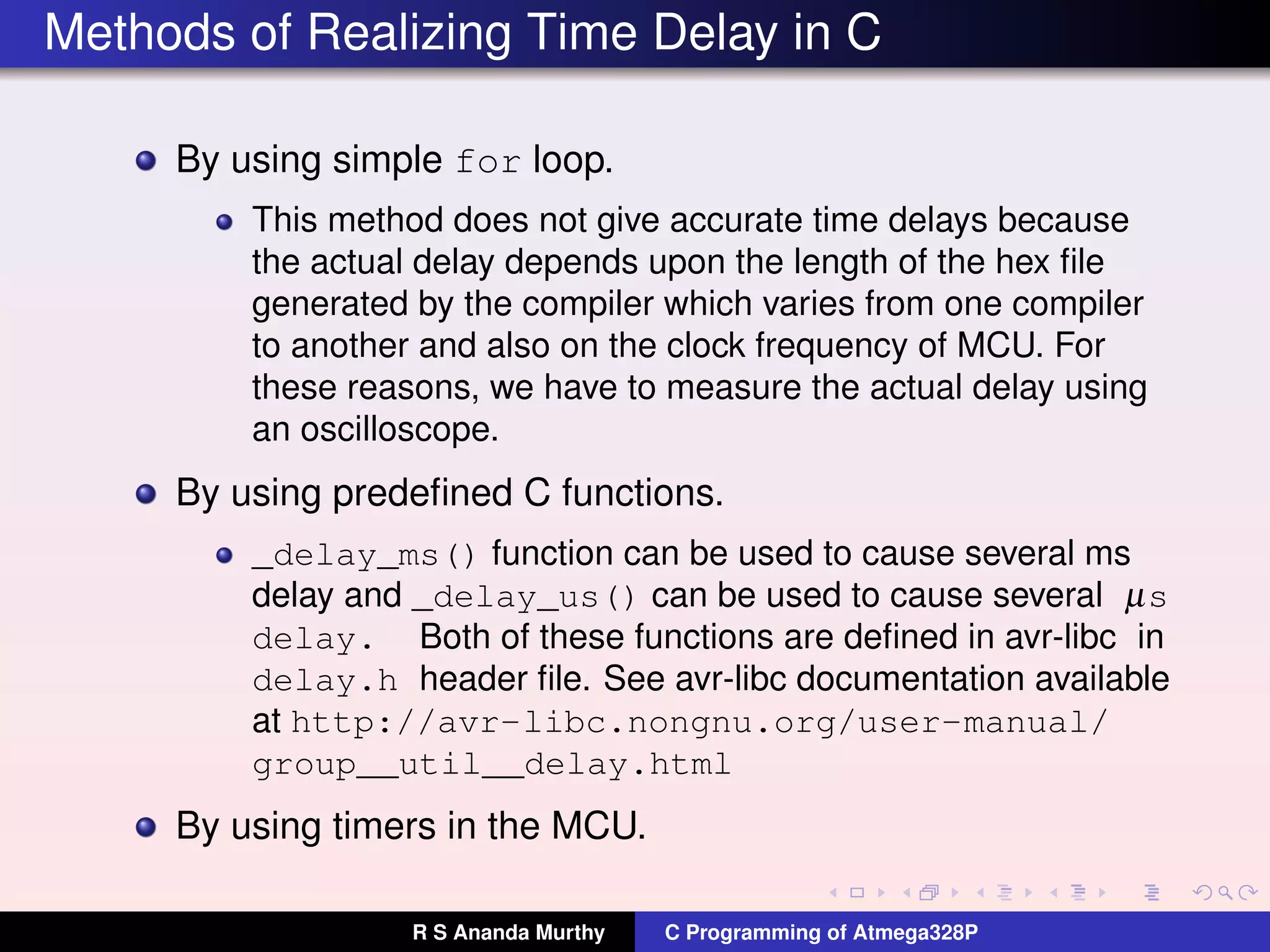 L12 c-language-programming-of-atmega328 p | PDF | Programming Languages | Computing