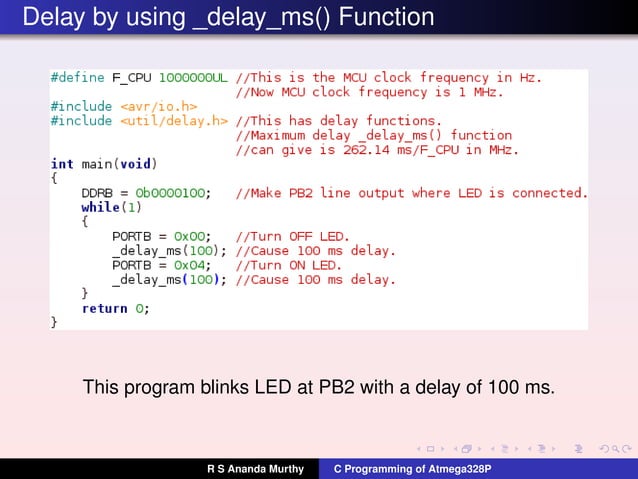 L12 c-language-programming-of-atmega328 p | PDF | Programming Languages | Computing