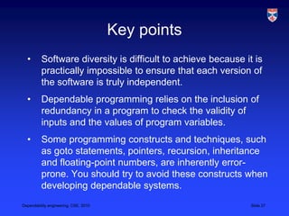 Dependability Engineering 2 (CS 5032 2012) | PPTX