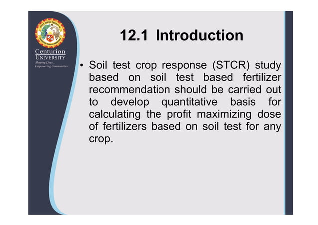 L12-Soil-Test-Crop-Response-PPT.pdf | Agriculture | Industries
